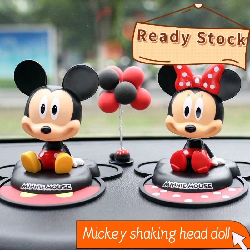 Mickey Minnie car ornaments shaking her head car Disney car accessories ...