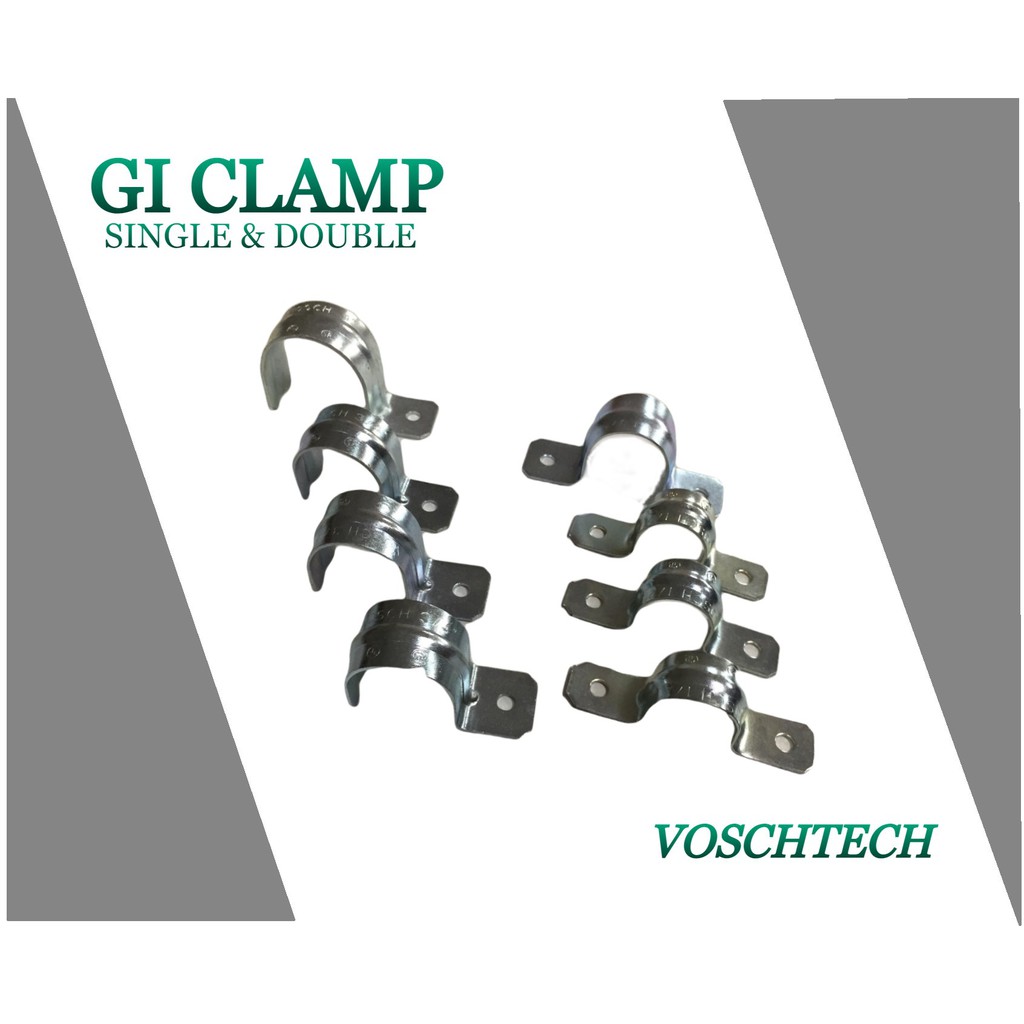 Gi Clamp Single and Double 1 1/4, 1 1/2, 2" 2 1/2" 3" 4" | Shopee ...