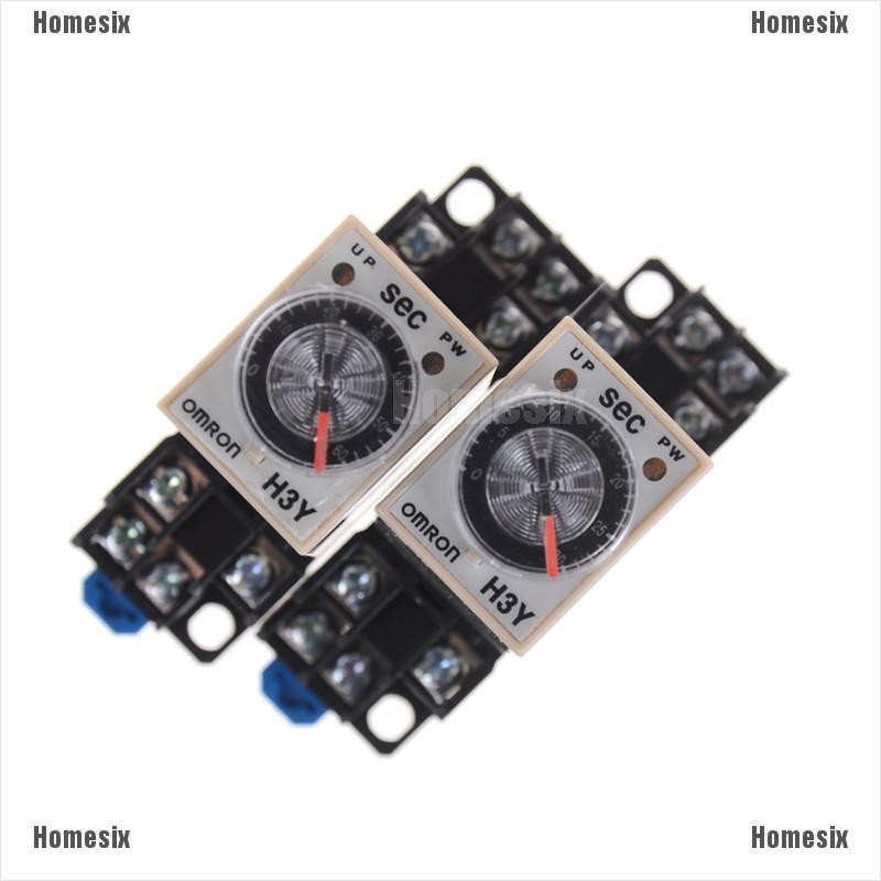[YHOMX] 220V H3Y-2 Power On Time Relay Delay Timer 0-30s/60s DPDT & Base Socket TYU | Shopee ...