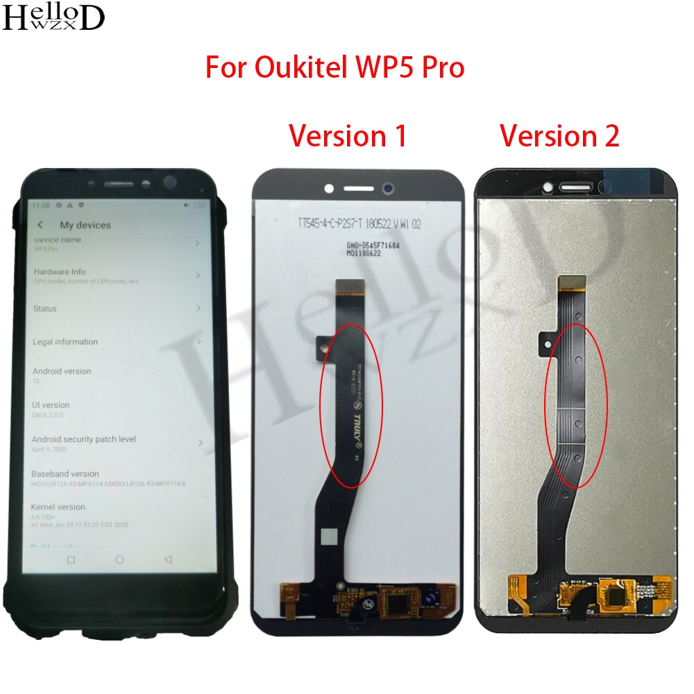 5.5 inch 100% Tested LCD Display Screen For Oukitel WP5 WP5 Pro LCD ...