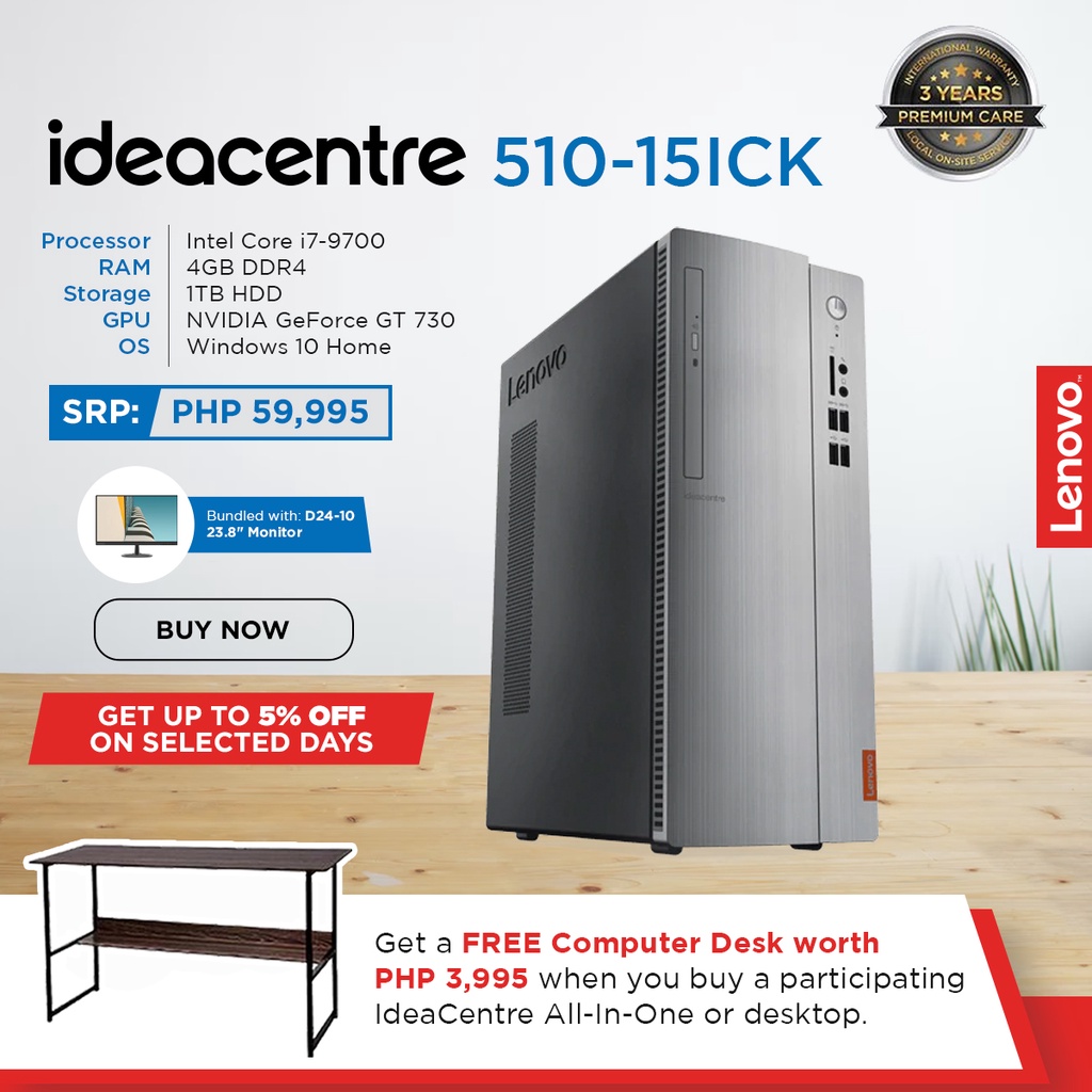 Lenovo IdeaCentre 510-15ICK Processor:CORE I7-9700 3.0G 8C Desktop ...