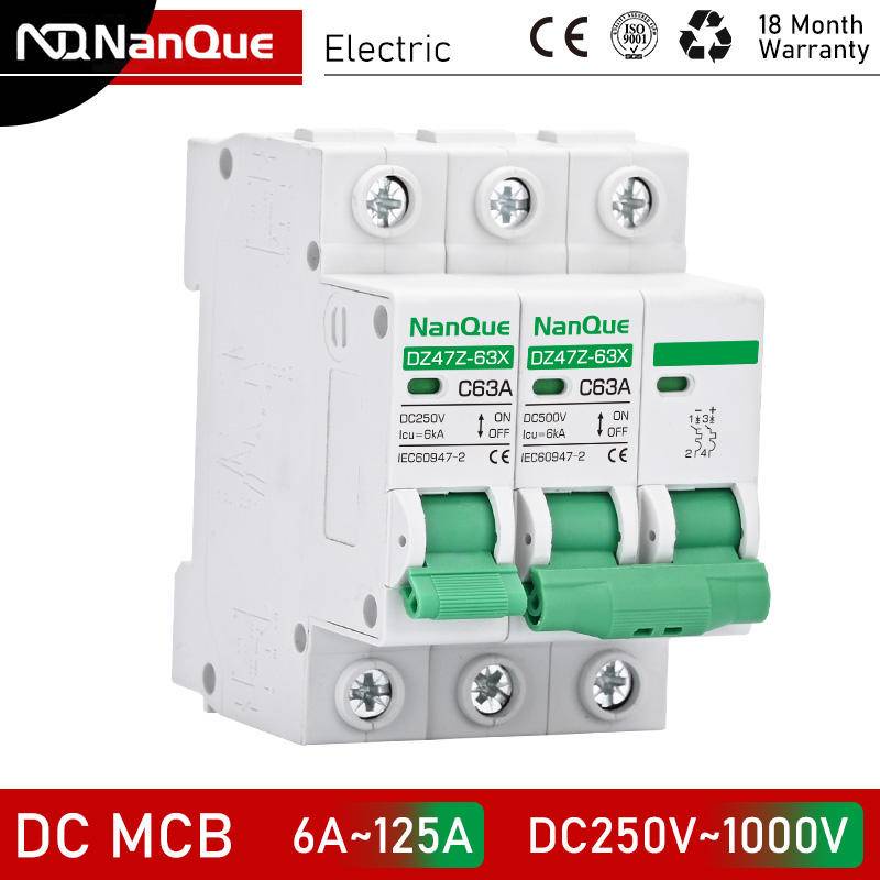 DC MCB 250V 500V 750V 1000V 1/2/3/4 Poles Photovoltaic Switch Solar ...