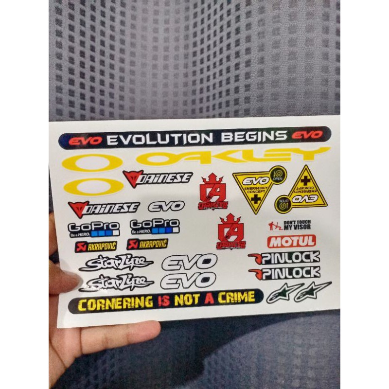 EVO HELMET DECAL STICKER ( visor decals , EVO ) | Shopee Philippines