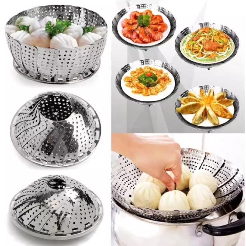 304 Stainless Steel Steamer - Multi-purpose folding steamer, convenient ...
