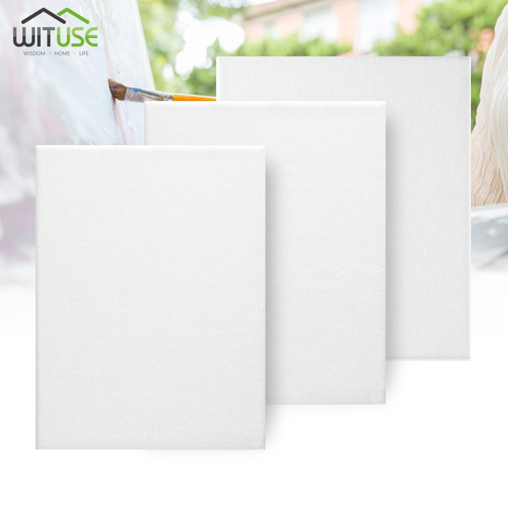 1Piece White Cotton Blank Square Canvas Board Wooden Frame For Art ...