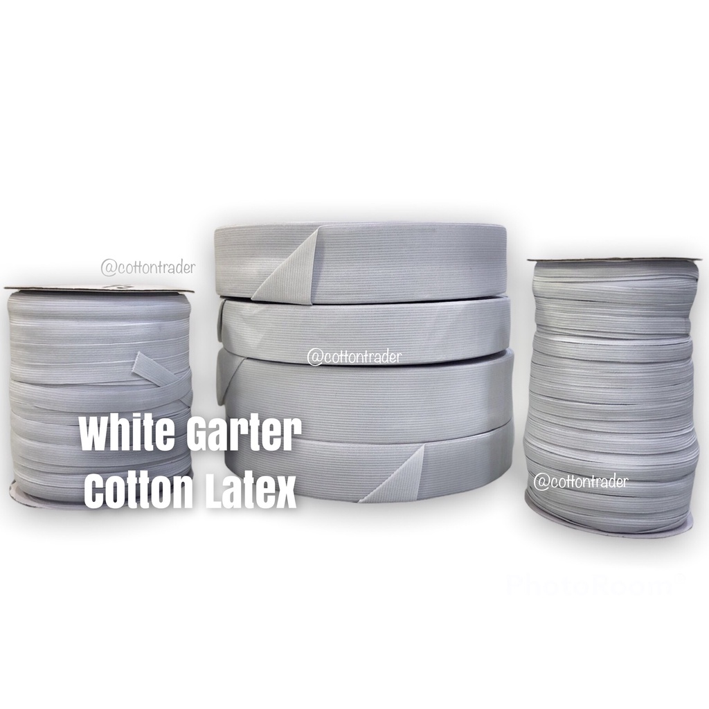 White Garter Cotton Latex (YARD) | Shopee Philippines