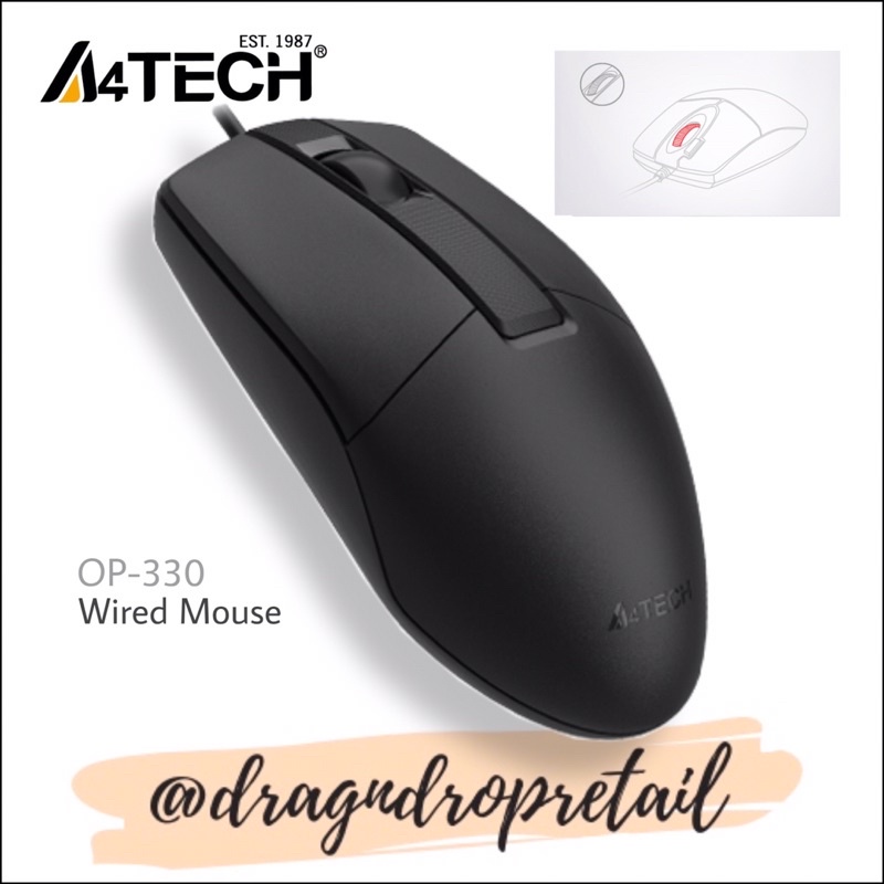 A4TECH OP-330 Optical Wheel Wired Mouse USB 1200 DPI | Shopee Philippines