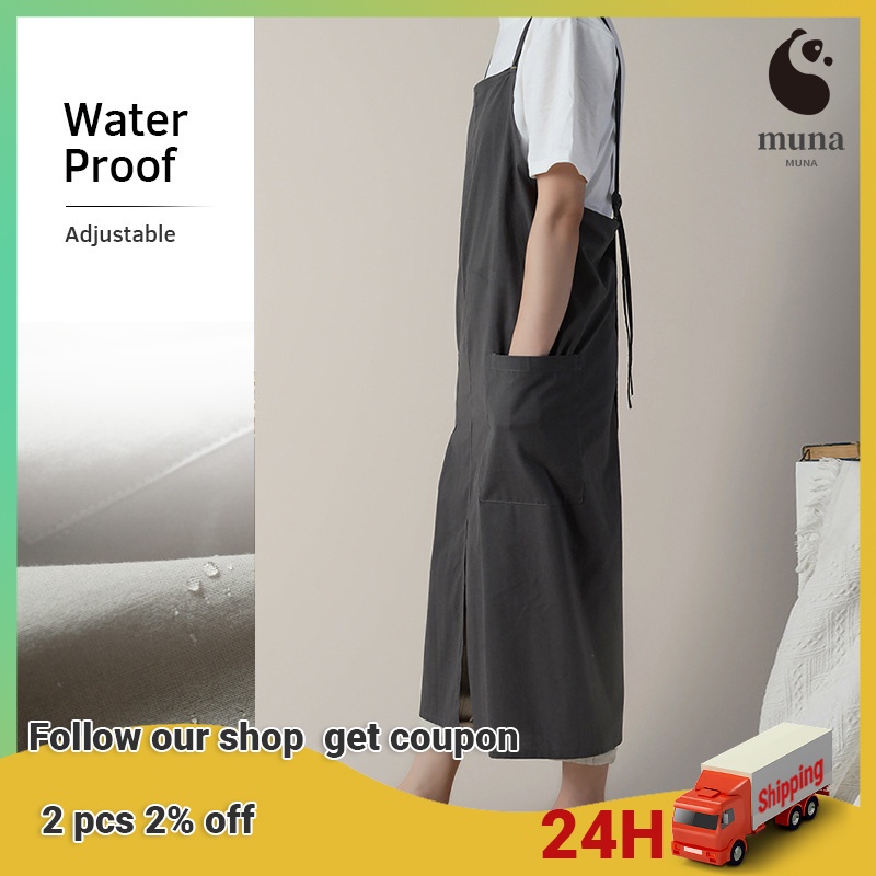 Fashion cotton apron Coffee shop owner apron Haircut work apron ...