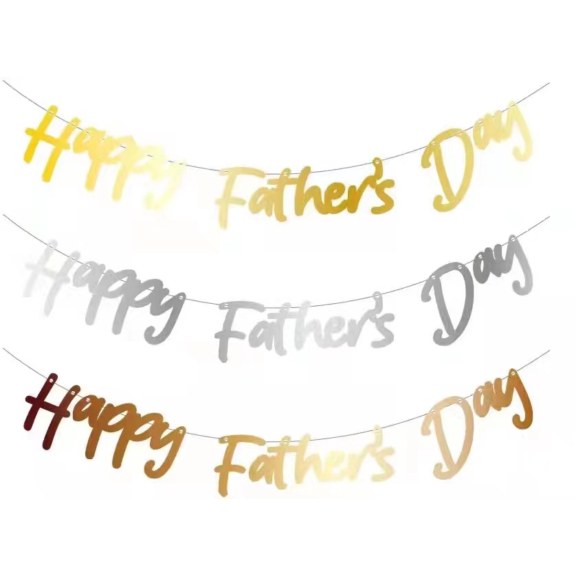 Happy Father's Day Cursive Banner Party Decoration Banner | Shopee ...