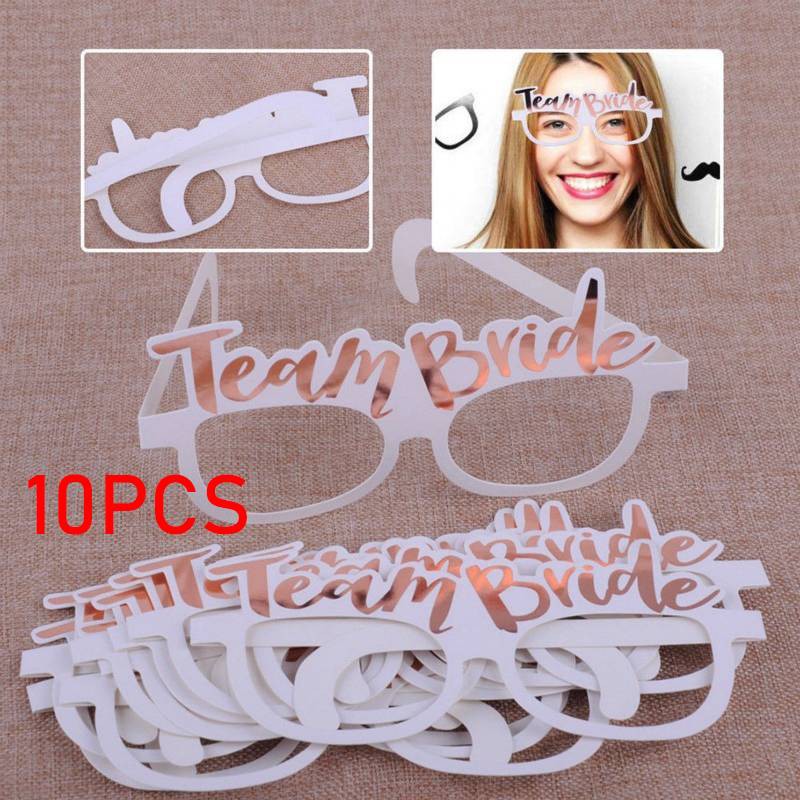 10Pcs Team Bride Or Bride To Be Glasses Hen Bachelorette Party Selfie ...