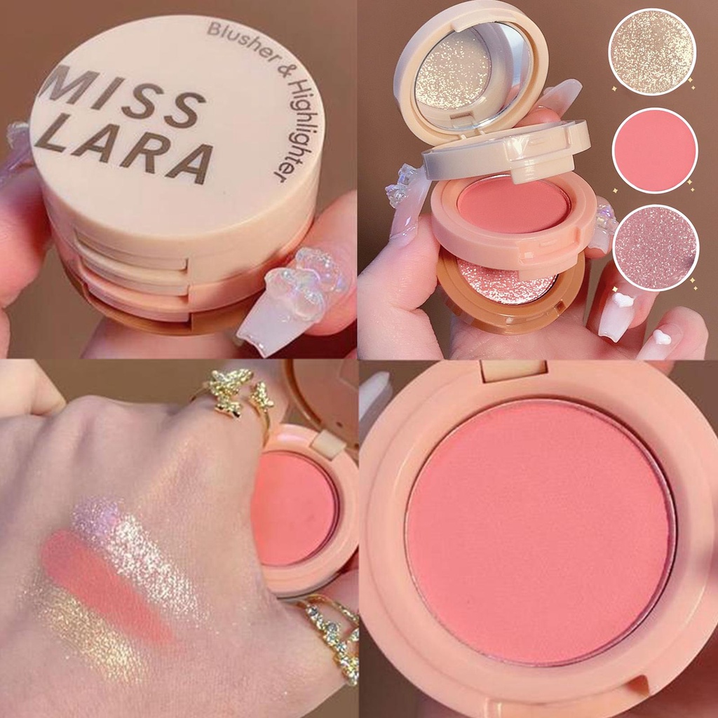 3-color 3-layer High-gloss Blush Palette Trim And Whitening 3-in-1 ...