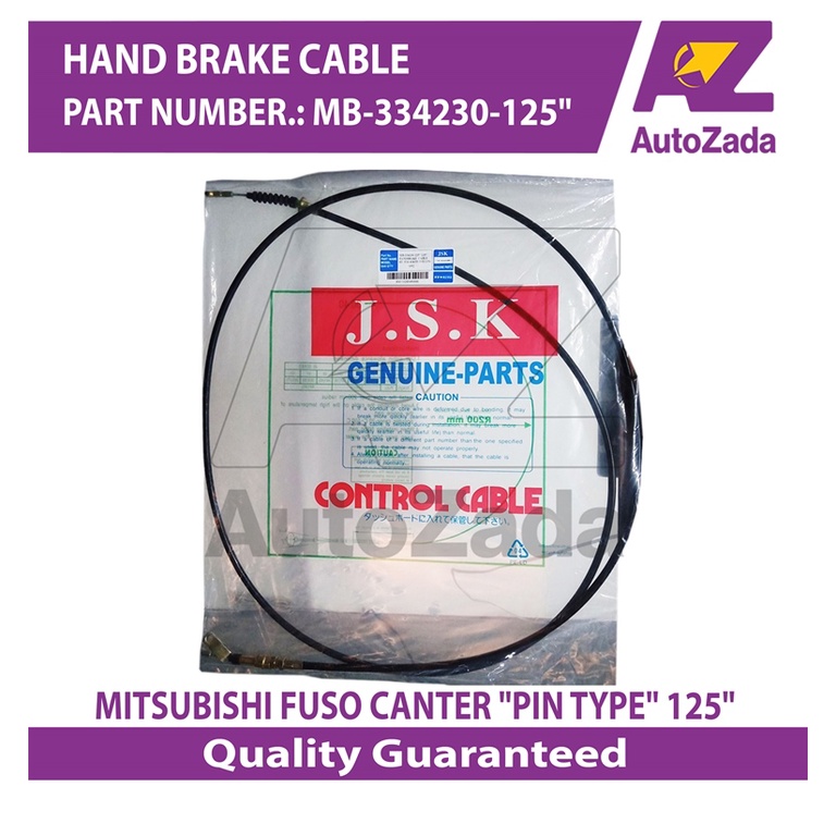 HAND BRAKE CABLE MITSUBISHI FUSO CANTER "PIN TYPE" 125" | Shopee ...
