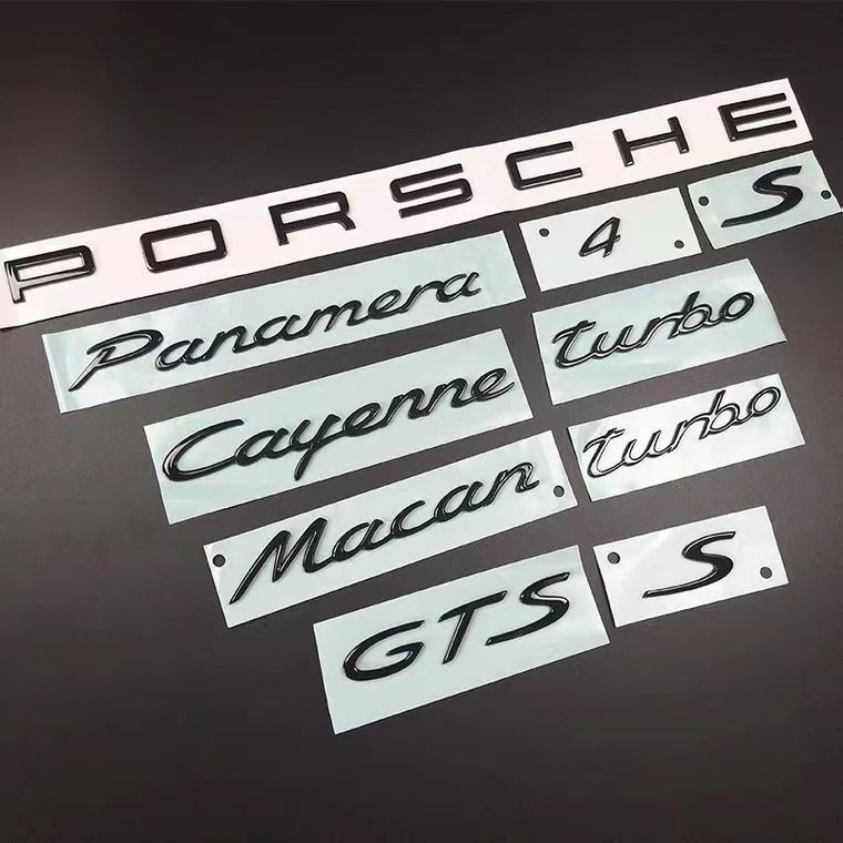 Porsche Car Logo English Letter ABS Material Front S Labeling macan ...