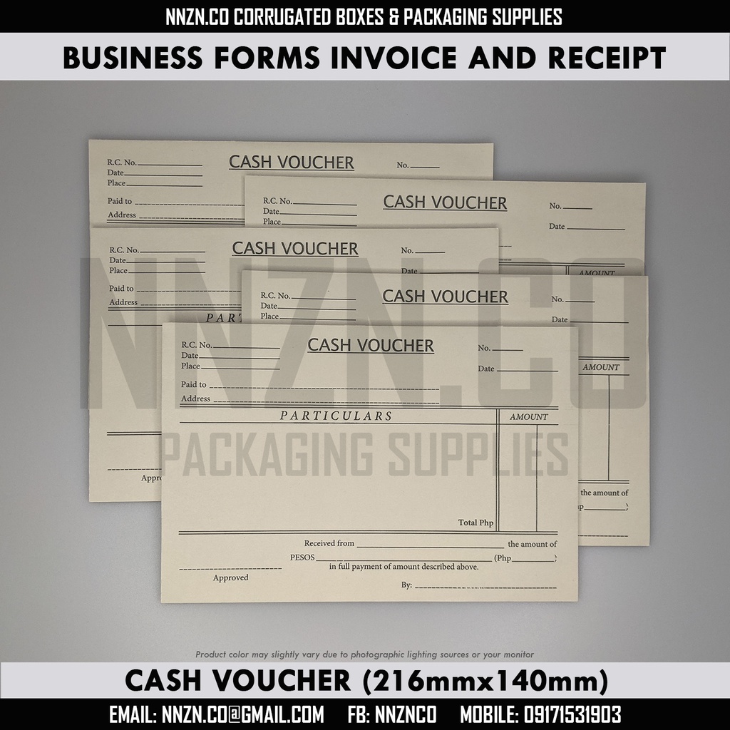 NNZN Business Forms Petty Cash Voucher & Petty Cash Voucher Slip - Per ...