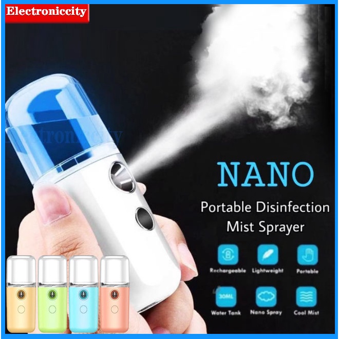 New Mini Nano Water Facial Steamer USB Rechargeable Atomiser Facial ...