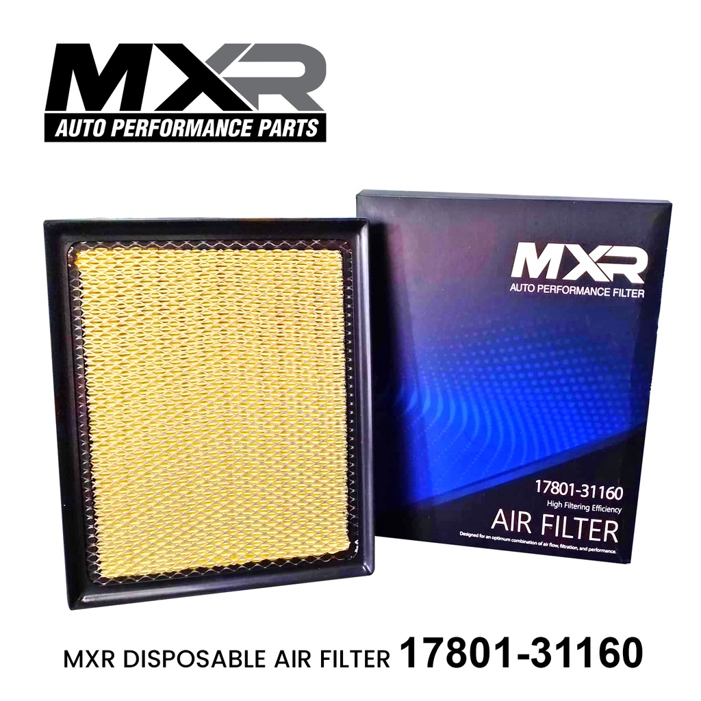 MXR DISPOSABLE AIR FILTER (17801-31160) FOR TOYOTA GRANDIA 2.80L (2019 ...
