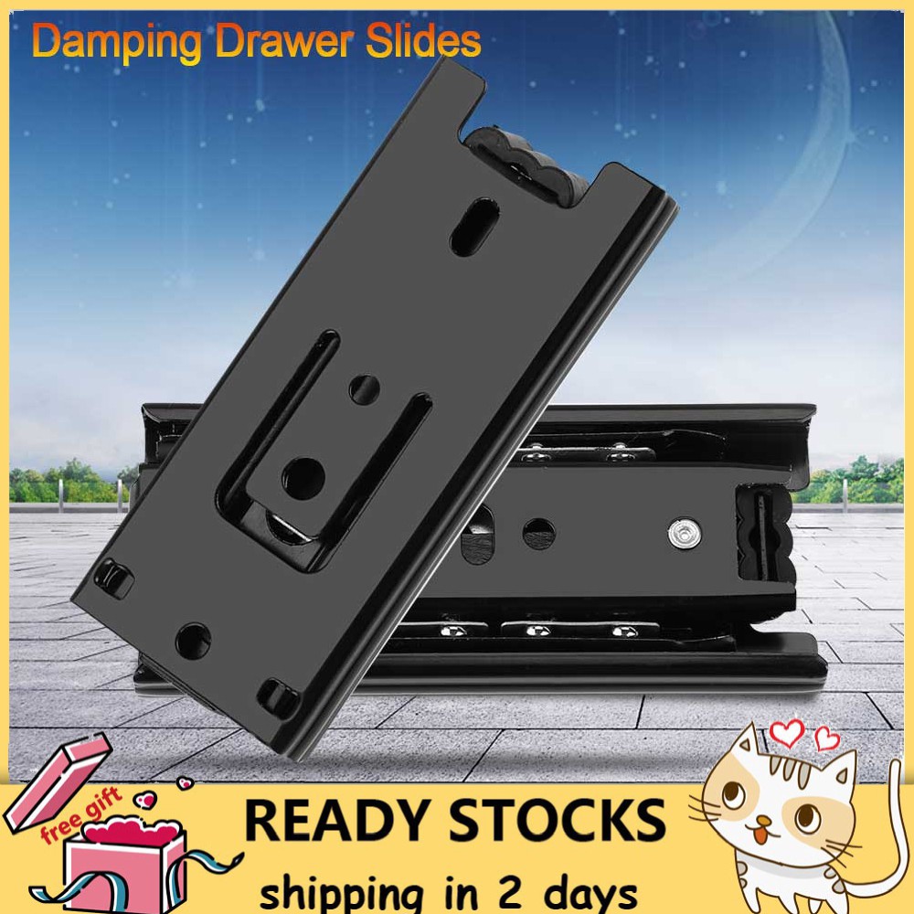 [Ready Stock] 2pcs Mini Short Drawer Slides Furniture Guide Rail Full ...