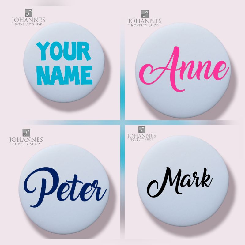 Personalized Button Pin - Name (2.25") | Shopee Philippines
