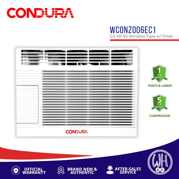Condura 6S 0.5HP Window Type Aircon w/ Timer WCONZ006EC1 | Shopee ...