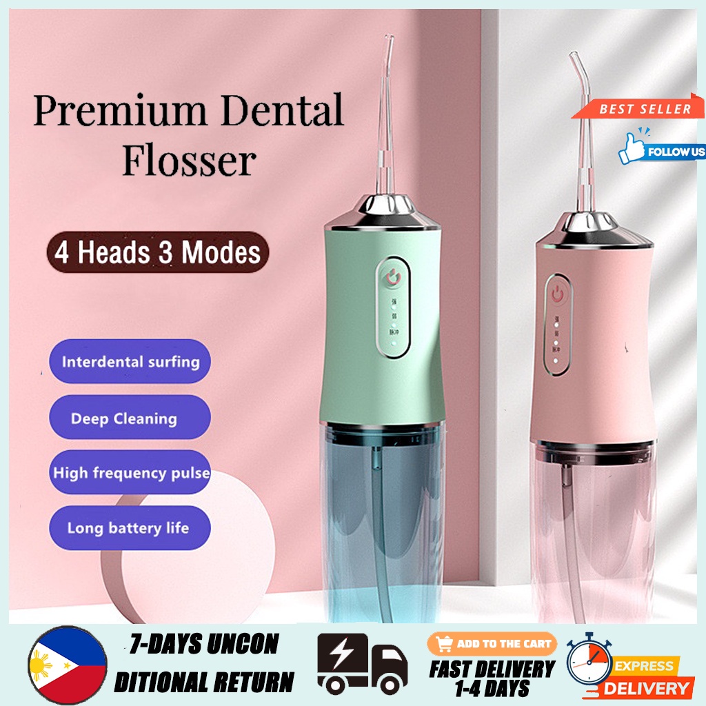 Ready Stock Water Flossers Oral care Cordless 4 Heads Oral Irrigator ...