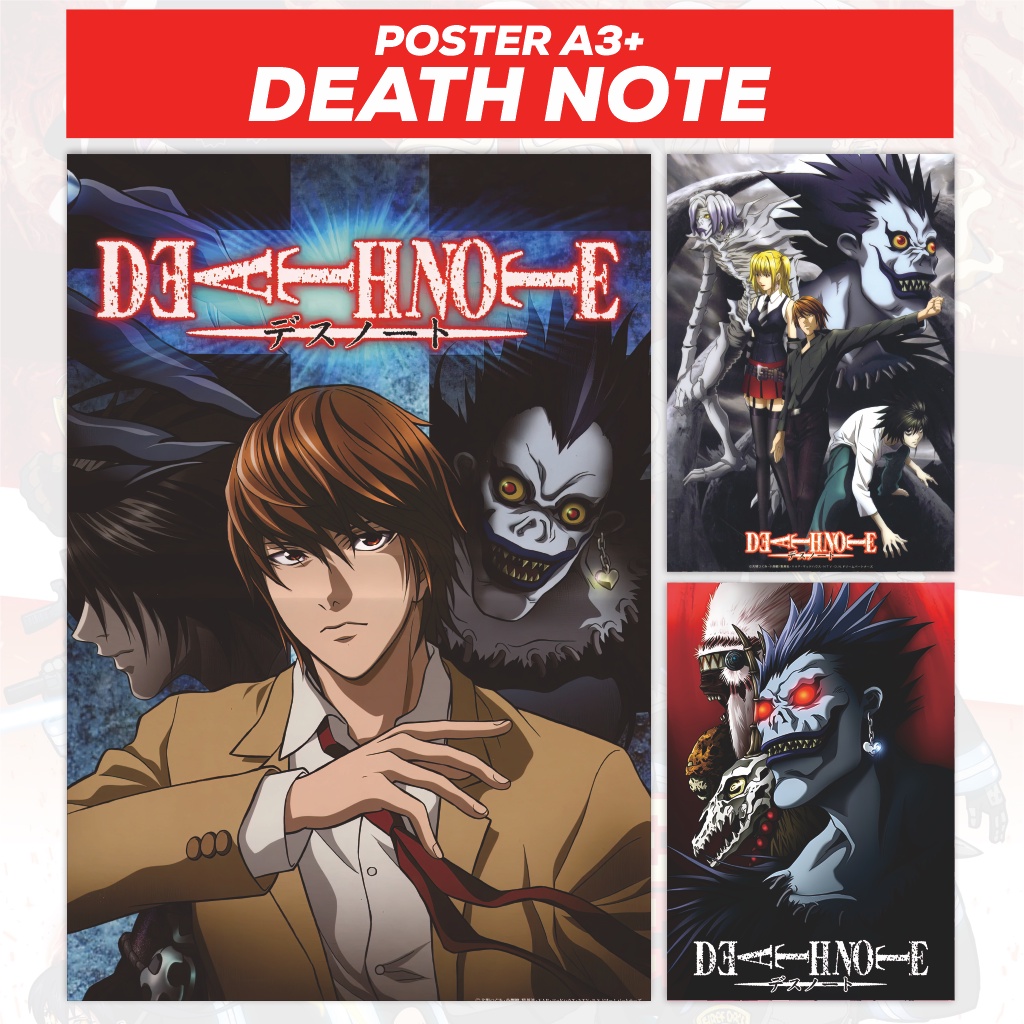 Death Note Anime Poster - A3+ Size Light Yagami, L Lawliet, Ryuk ...