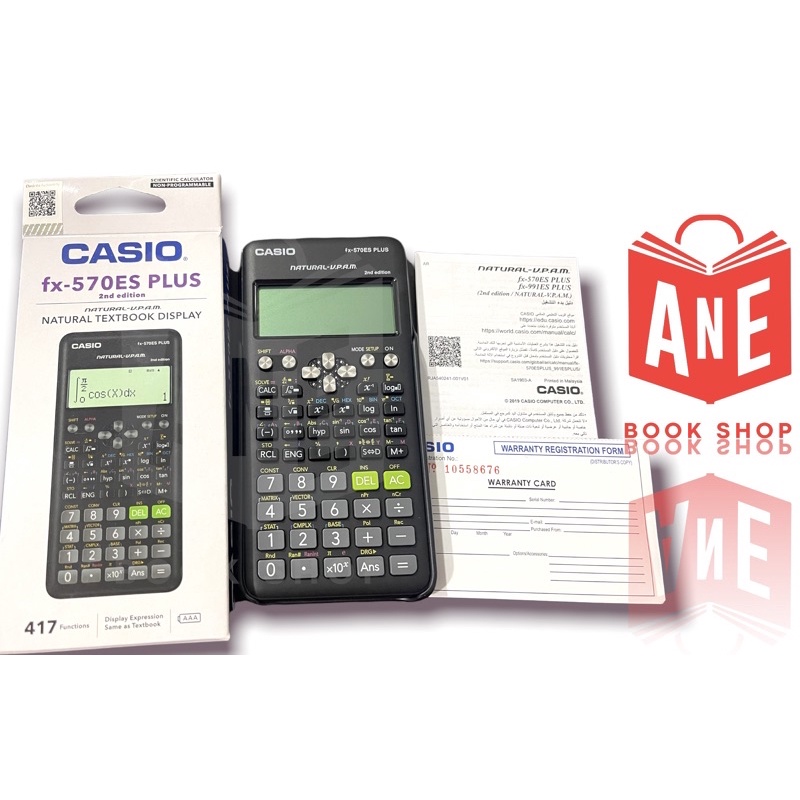 AUTHENTIC BLACK, PINK and BLUE Casio fx-570ES Plus 2nd Editon ...