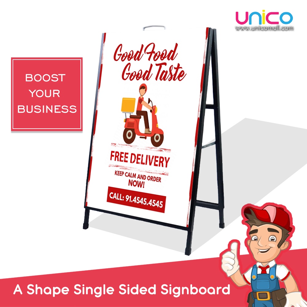Unicomall Outdoor Single Sided Poster Display Stand (90 x 60cm ...