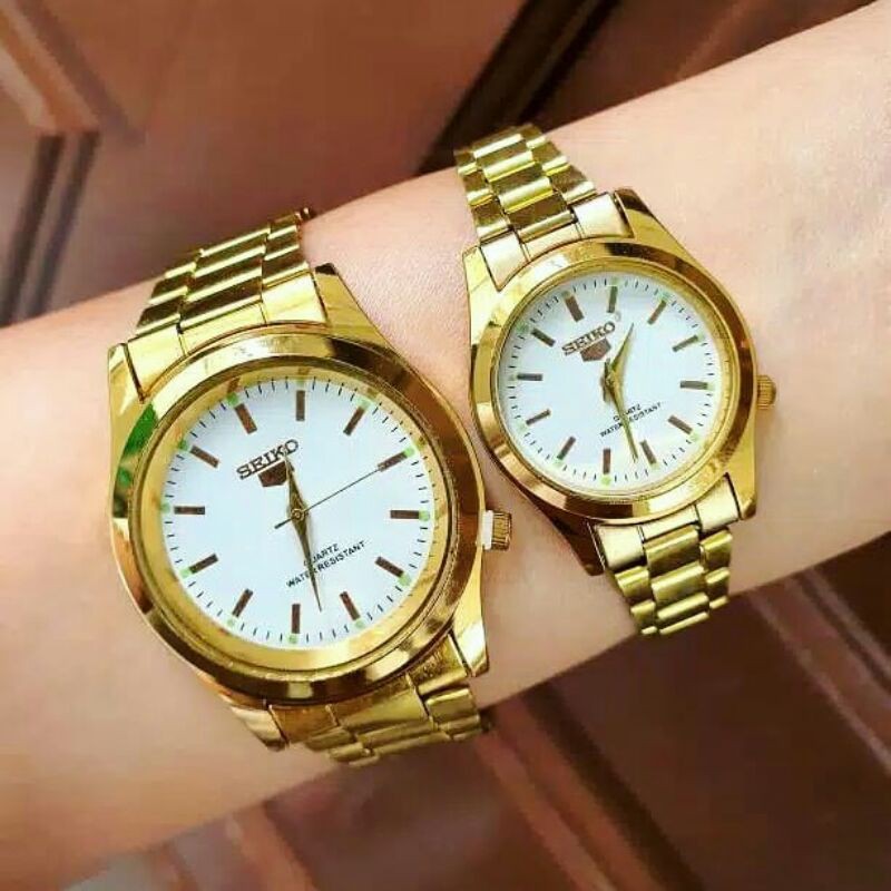 Ssr24c Gold Chain Couple Watches | Shopee Philippines