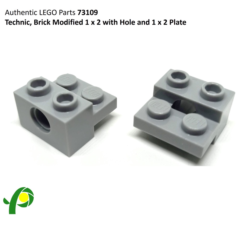 LEGO Parts 73109 Technic Brick Modified 1x2 with Hole and 1x2 Plate ...