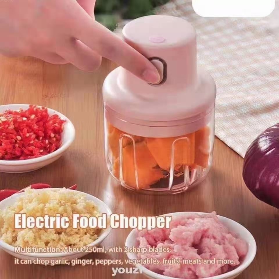 250ml Wireless Mini Electric Garlic Puree Food Chopper Kitchen Tools ...