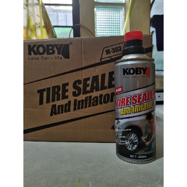 koby tire sealer and inflator 450ml | Shopee Philippines