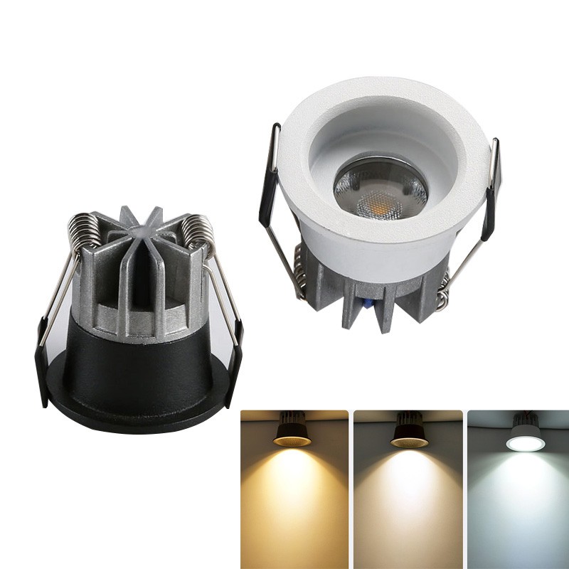 LED COB Recessed Downlight 3W 5W 85-265V Narrow edge Deep Anti glare ...