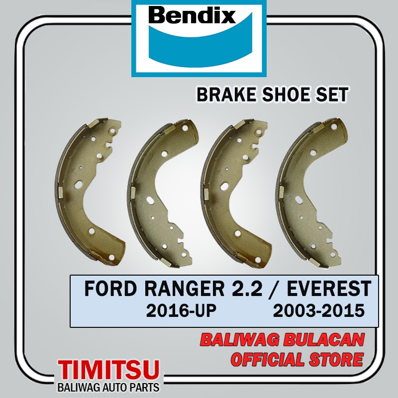 BRAKE SHOE SET FORD RANGER 2.2 2016-UP EVEREST 2003-2015 PART NO. DS3394 / DS3416 / BS1769 ...