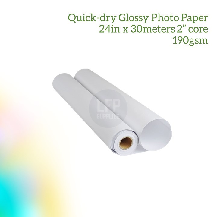 Quick-dry Photo Paper Roll 24"x30m / 2in core | Shopee Philippines