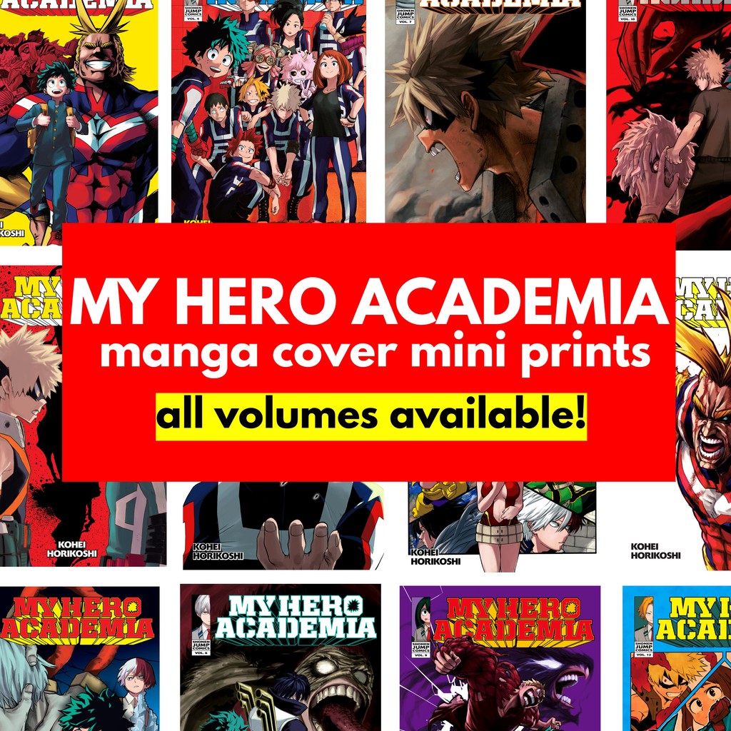 MY HERO ACADEMIA Manga Cover Mini Poster Prints (Full Volume | Shopee ...