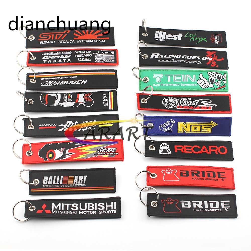 Mugen STI Bride Nylon Car Key Ring For Jazz Fit GK5 Civic CRV Type R ...