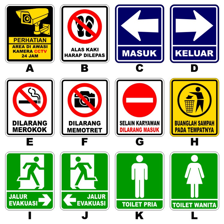 Sign Sticker - Signs - Signs 20 x 25 Cm | Shopee Philippines