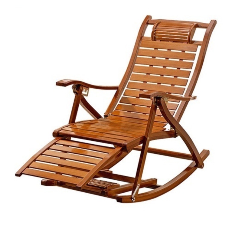Rocking Chair Adult Nap Home Folding Bamboo Chair lazy Chair | Shopee ...