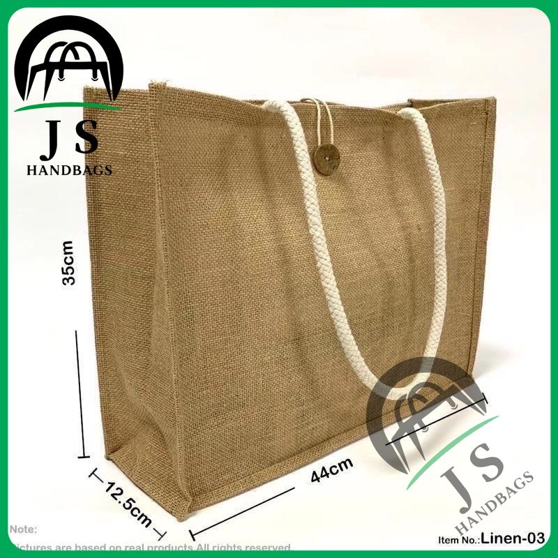 1pc Linen Jute bag Tote Bag Hand Bag Plain “Abaca” Burlap Sling ...