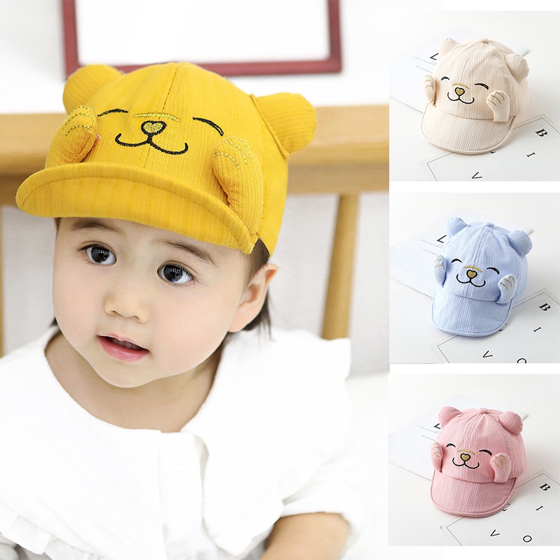 Korean Embroidery Cat Baby Hat Cute Sun Hats Kid Boy Girl Baseball Cap ...