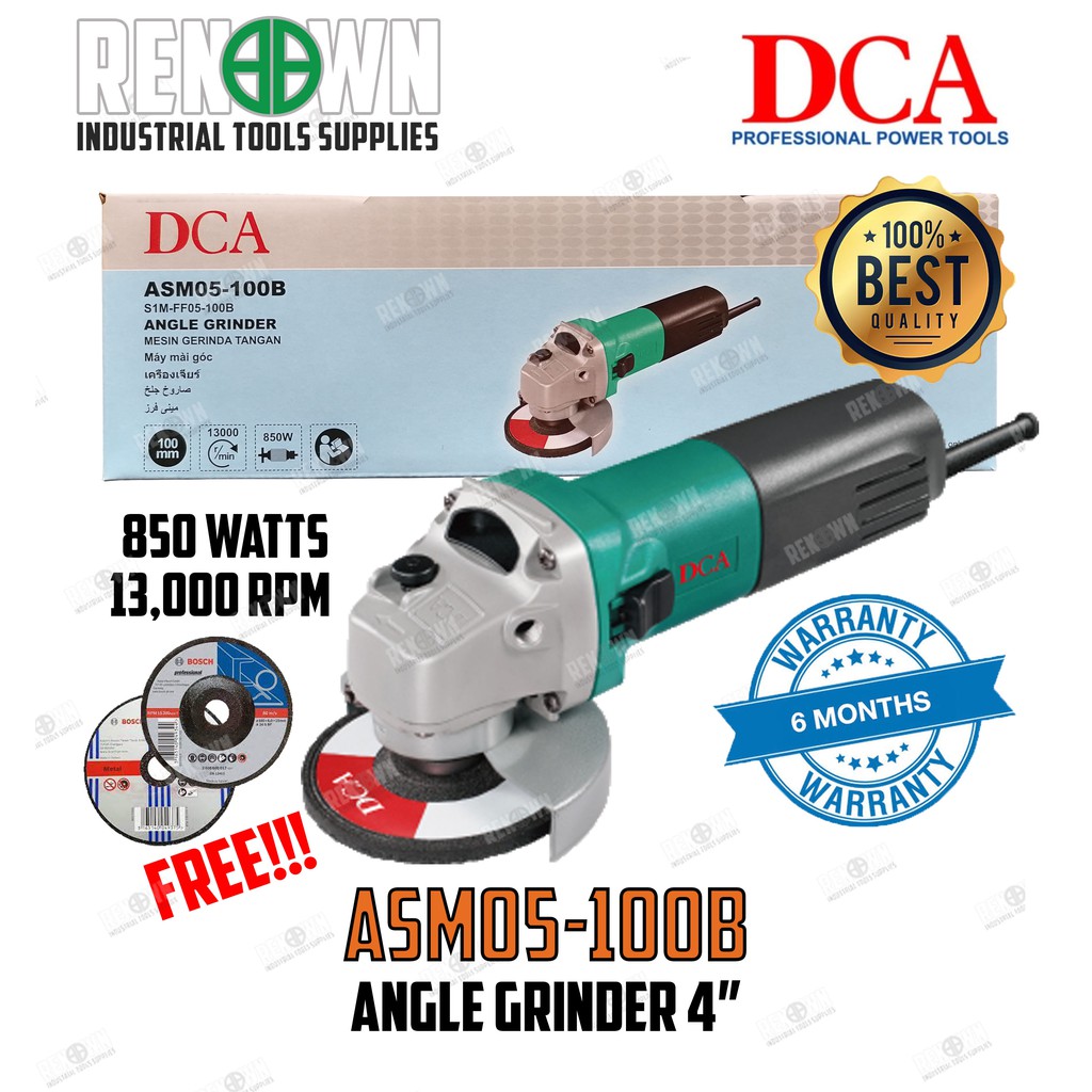 DCA ASM05-100B Angle Grinder 4" 850W | Shopee Philippines