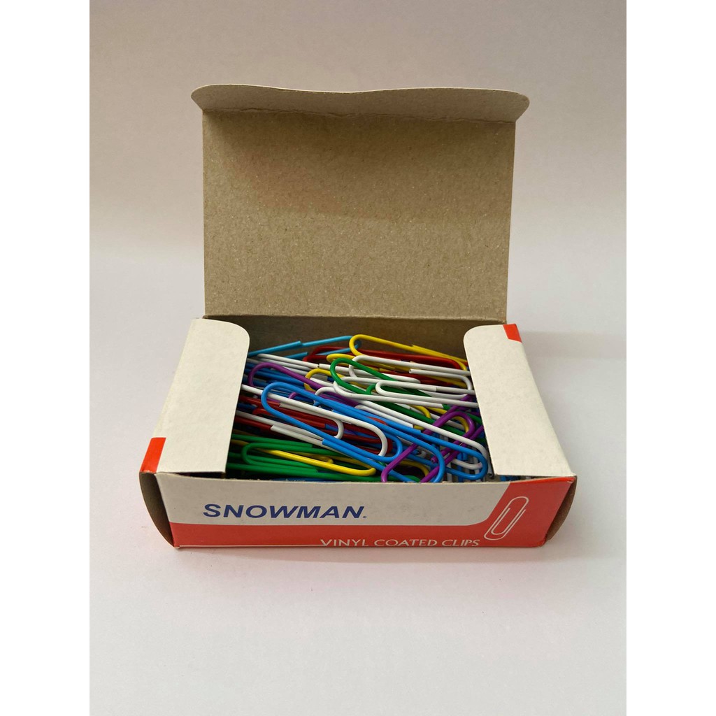 SNOWMAN / WELL'S Vinyl Coated / Paper Clips (Sold per box) | Shopee ...