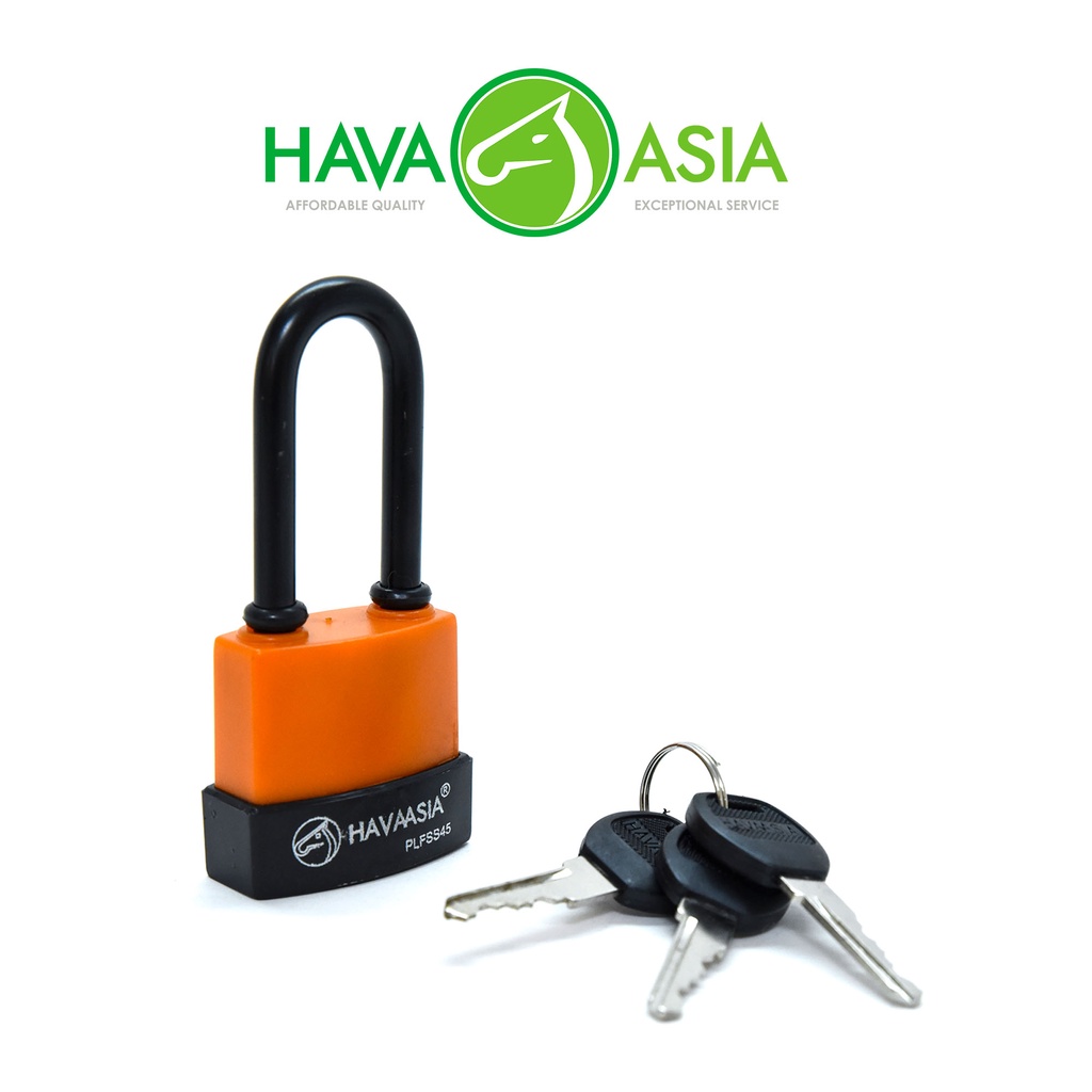 HavaAsia Heavy Duty Solid Brass W/Rubber Coated Padlock (Code: Padlock ...