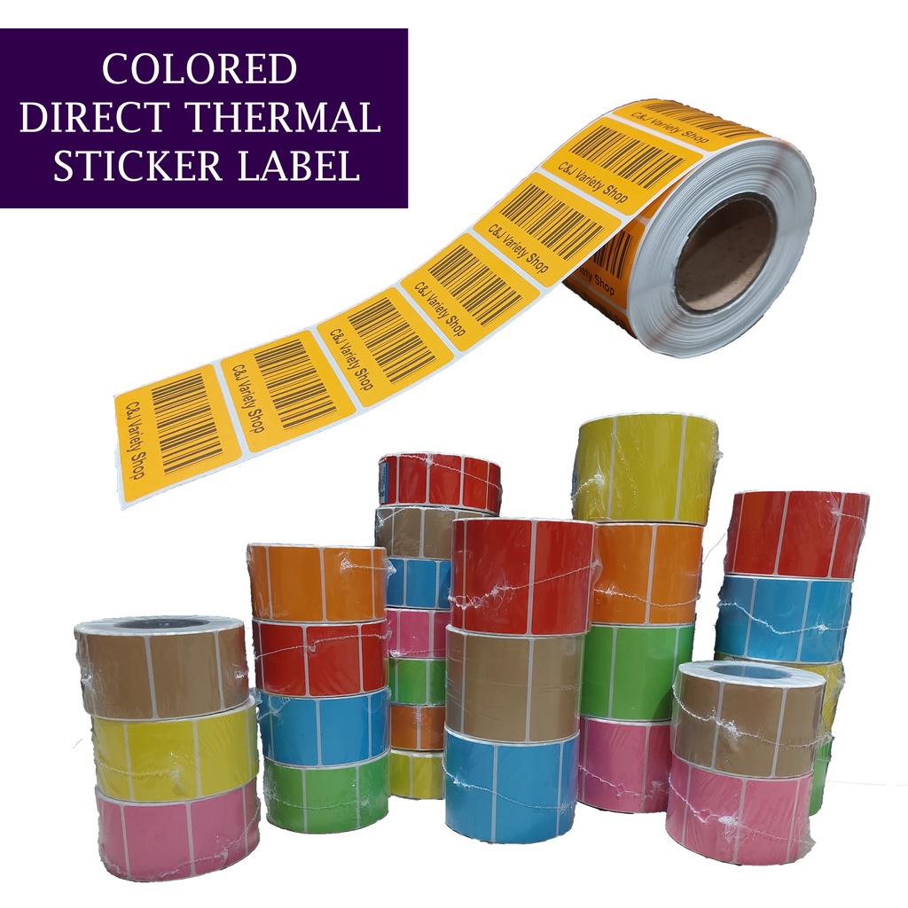 800pcs/1400pcs Colored High Quality Waterproof Thermal Barcode Sticker ...