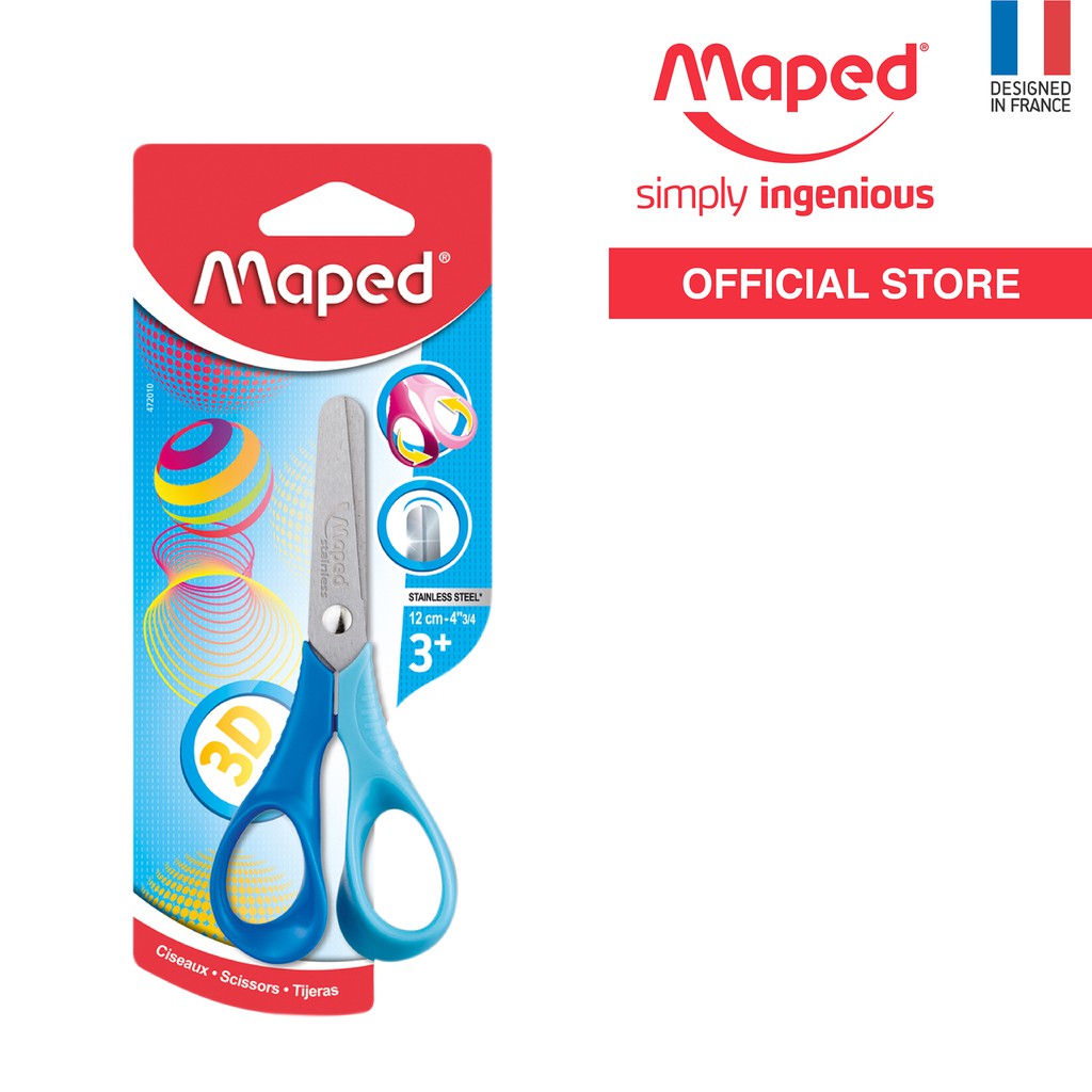 MAPED Reflex 3D Vivo Scissors | Gunting | Rounded blade tips ...