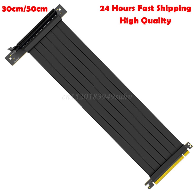 30cm/50cm Full Speed 3.0 PCIE X16 Riser Cable Graphics Card Extension ...