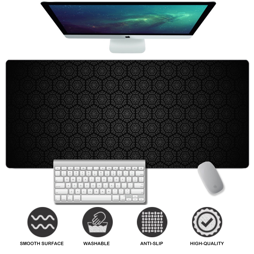 Black woven pattern Mousepad Extended Mousepad Large Gaming Mouse pad ...