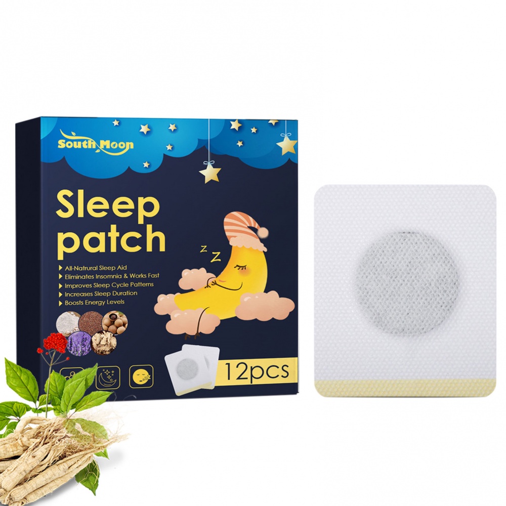 12PCS Natural Sleepy Aid Patch Organic Herbal Sleeping Sticker Improve ...