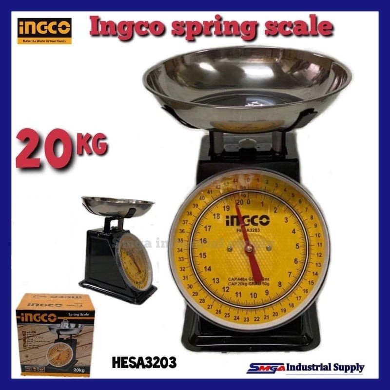 Ingco Weighing Spring Scale 20kg | Shopee Philippines