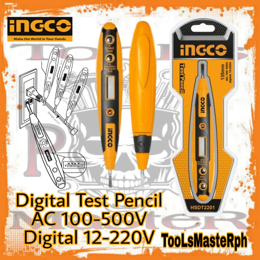 INGCO HSDT2201 Digital Test Pencil DC AND AC Tester 135MM HSDT2201 ...